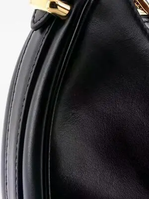 Prada Arqué Half Moon Leather Small Hobo Bag - Black