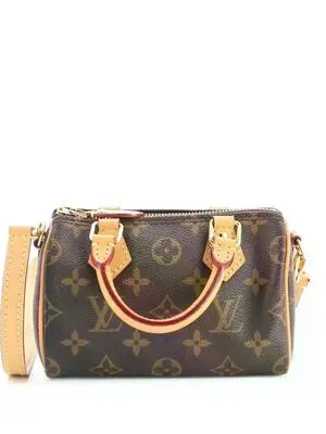 LOUIS VUITTON Speedy Bandouliere Nm Bag Monogram Canvas Nano Crossbody Bag - Brown