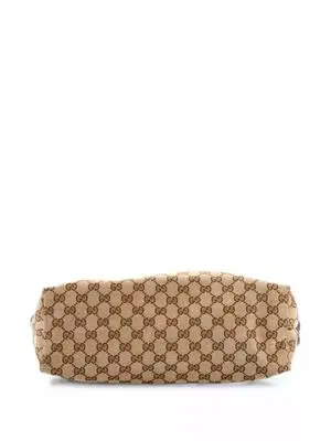 Gucci Front Pocket Web Messenger Gg Canvas Medium Crossbody Bag