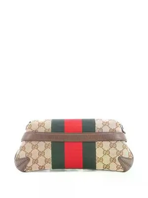 Gucci Horsebit Gg Canvas Small Shoulder Bag - Brown