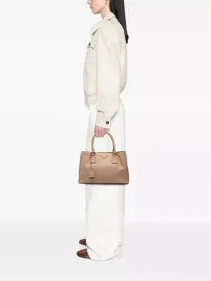 Prada Saffiano Lux Galleria Satchel - Brown