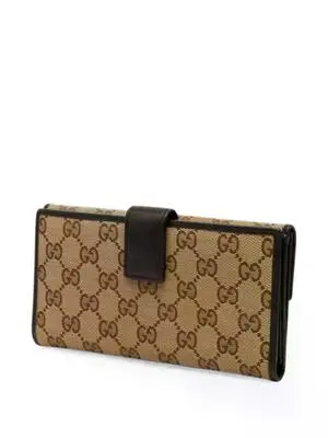 Gucci 2000-2015 Gg Canvas Wallet Long Wallets - Brown