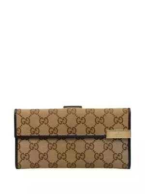 Gucci 2000-2015 Gg Canvas Wallet Long Wallets