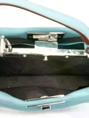 Fendi 2015-2019 Micro Bicolor Nappa Waves Peekaboo Iconic Satchel