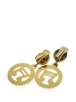 Celine Vintage Tone Music Note Clip-on Earrings