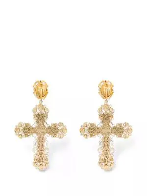 Dolce & Gabbana Clip Earrings With Crosses