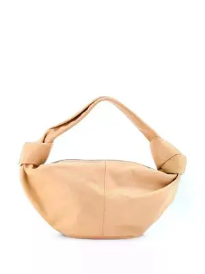 Bottega Veneta Double Knot Hobo Leather Teen Shoulder Bag - Neutrals