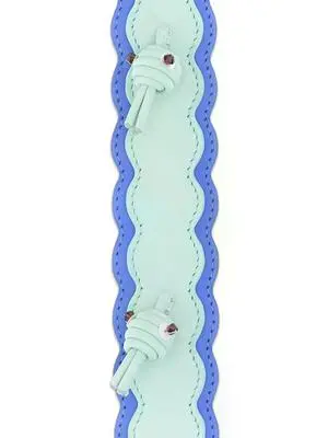 Fendi Mini Strap You Scalloped Leather Shoulder Strap - Blue