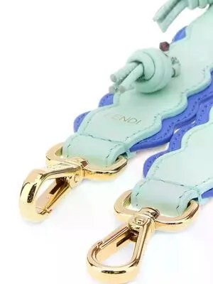 Fendi Mini Strap You Scalloped Leather Shoulder Strap