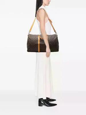 LOUIS VUITTON 2000 Monogram Keepall Bandouliere 50 Travel Bag - Brown