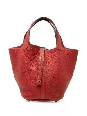 Hermès 2014 Clemence Picotin Lock 18 Handbag - Red