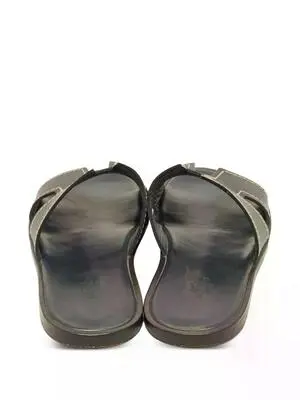 Hermès Izmir H-cut Flat Sandals - Black