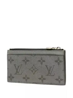LOUIS VUITTON 2021-2026 Monogram Eclipse Reverse Taigarama Coin Card Holder