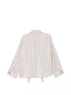 Dice Kayek Striped Pussy-bow Blouse - Pink