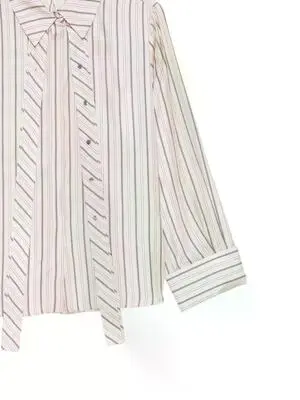Dice Kayek Striped Pussy-bow Blouse