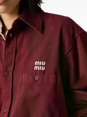 Miu Miu Logo-embroidered Shirt
