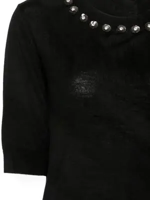 Dice Kayek Sequin-embellished Wool Top