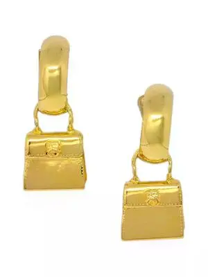 Celine 1990-2000s Dangle Handbag Clip-on Earrings - Gold