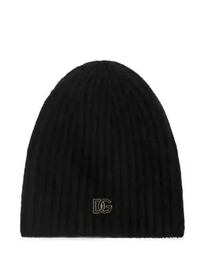 Dolce & Gabbana English Rib Knit Hat - Black
