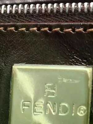 Fendi Corduroy Shoulder Bag - Brown