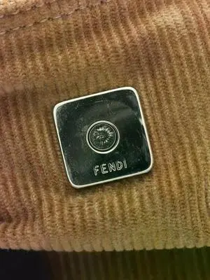 Fendi Corduroy Shoulder Bag - Brown