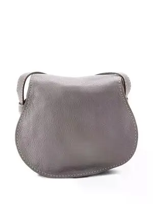 Chloé Marcie Leather Small Crossbody Bag - Grey