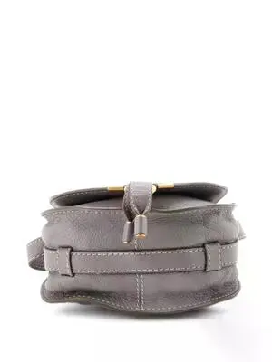Chloé Marcie Leather Small Crossbody Bag - Grey