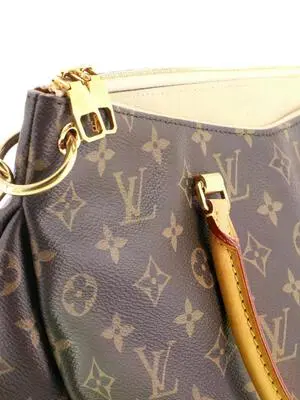 LOUIS VUITTON Pallas Tote Monogram Canvas With Leather Shoulder Bag