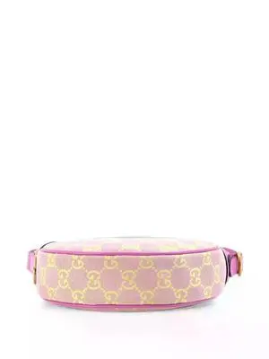 Gucci Ophidia Half Moon Bag Gg Canvas With Leather Mini Hobo Bag