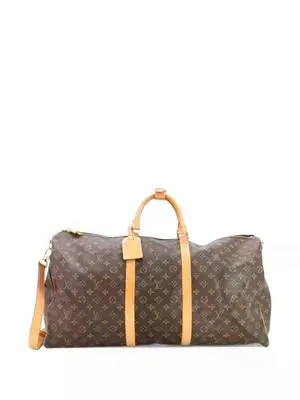LOUIS VUITTON Keepall Bandouliere Bag Monogram Canvas 60 Travel Bag - Brown