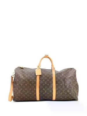 LOUIS VUITTON Keepall Bandouliere Monogram Canvas 60 Travel Bag - Brown