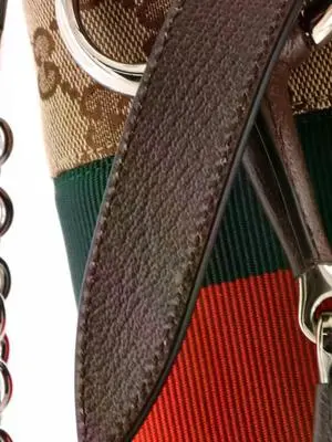 Gucci Horsebit Nm Web Chain Clutch Gg Canvas Small Shoulder Bag