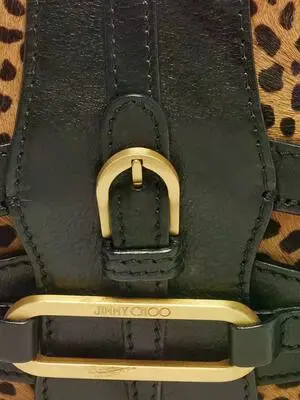 JIMMY CHOO Tulita Leopard-print Shoulder Bag