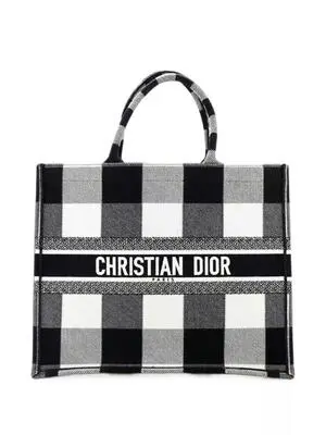 Dior Book Embroidered Canvas Large Tote Bag
