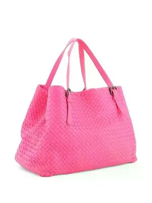 Bottega Veneta A-shape Intrecciato Nappa Large Tote Bag - Pink