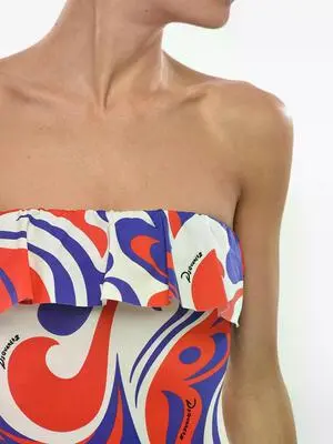 Dsquared2 All-over Printed Swim Strapless One Piece