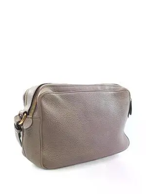 Prada 2010-2026 Vitello Daino Double Zip Camara Bag Crossbody Bag - Grey