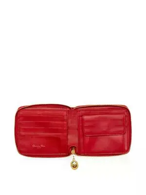 Dior 2000-2010 Lambskin Cannage Lady Zip Around Compact Wallet Small Wallets