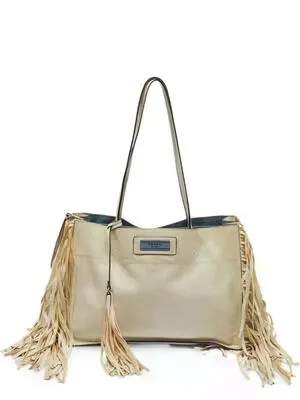 Prada Etiquette Fringe Tote Bag - White