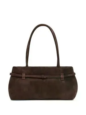 Manu Atelier Le Cambon East West Suede Shoulder Bag - Brown