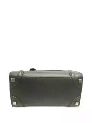 Celine Micro Calfskin Luggage Tote Bag - Black