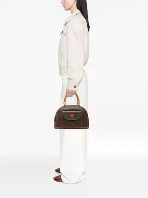 Celine 1998 Macadam Coated Canvas Dome Top Handle Bag Handbag