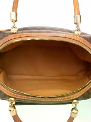 Celine 1998 Macadam Coated Canvas Dome Top Handle Bag Handbag