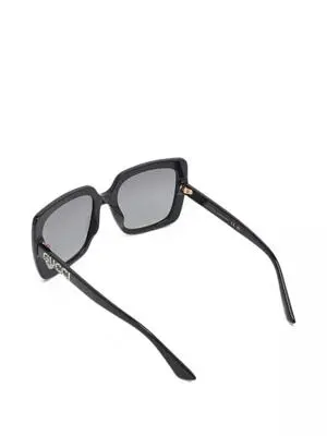 Gucci Crystal-logo Square Sunglasses - Black