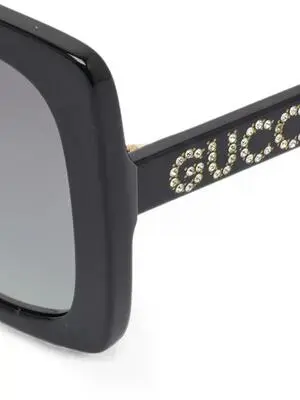Gucci Crystal-logo Square Sunglasses