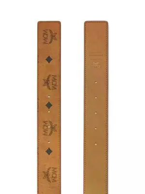 Mcm Visetos-print Logo-buckle Belt