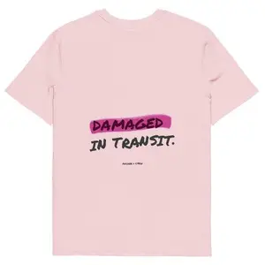 ANCHOR & CREW Cotton Out For Delivery Annotations Organic Cotton T-shirt - Pink