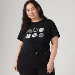 LEVI'S Perfect T-shirt - Silver Grid Anthracite