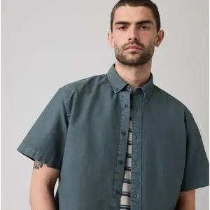 LEVI'S Authentic Button-down Garment Dye Short-sleeve Shirt