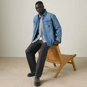 LEVI'S Loose Pleated Work Chino Pants - Pitbull Grey